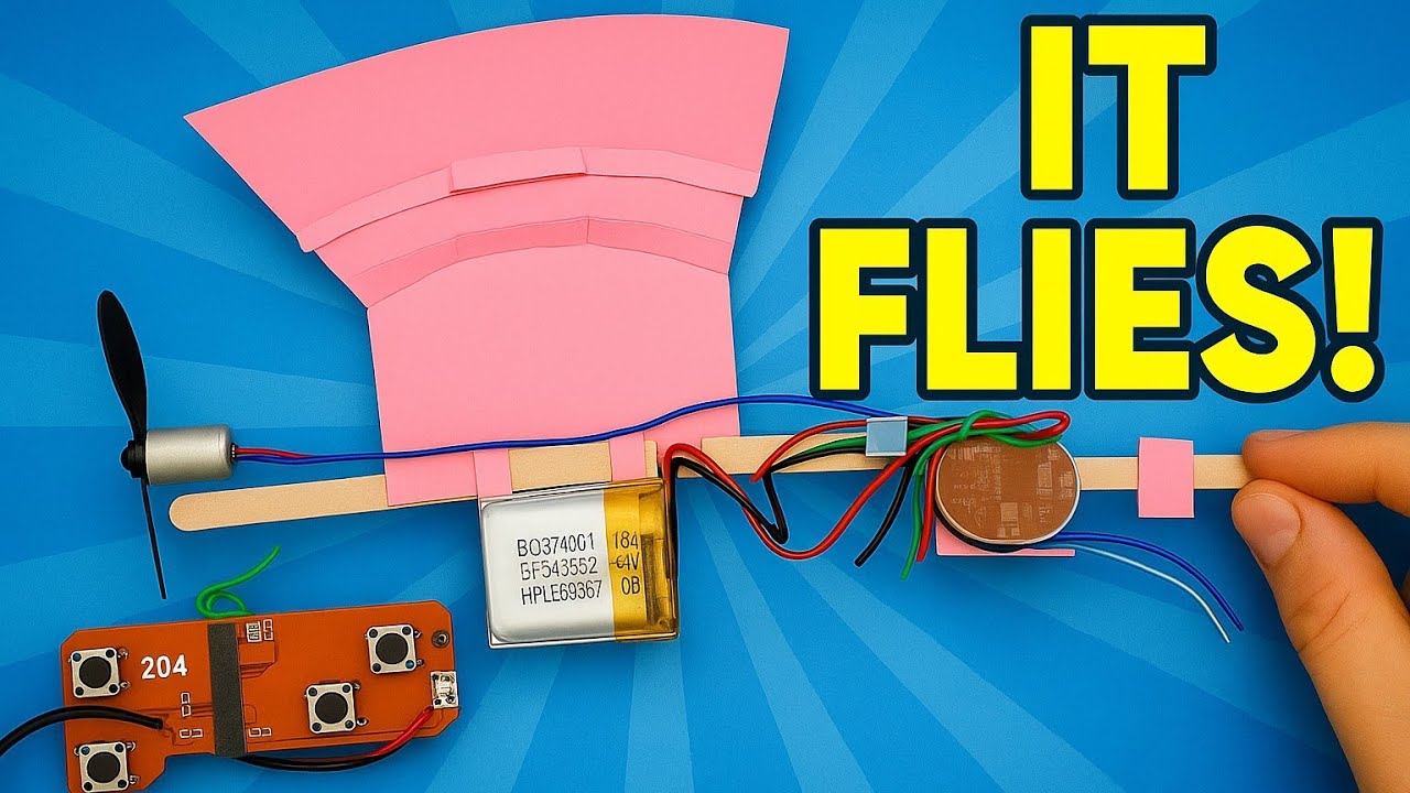DIY Real Flying Airplane Using Paper & Coreless Motor – Full Tutorial ...