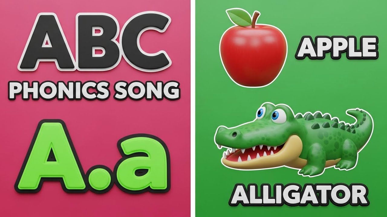 Learn ABC Phonics Song For Toddlers || A is For Apple 🍎 a aa Apple ...