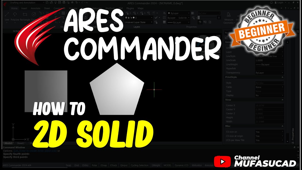 Ares Commander How To 2D Solid - YouTube