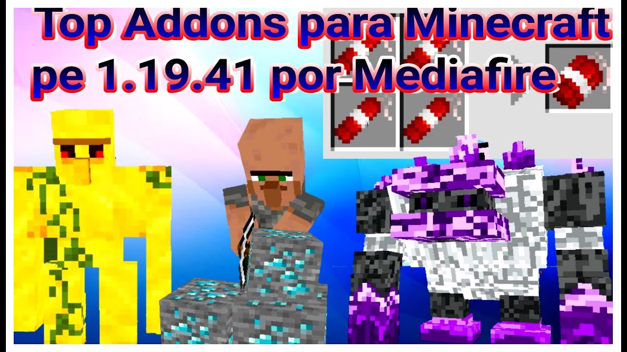 😎 Top Addons para Minecraft pe 1.19.41 por Mediafire - YouTube