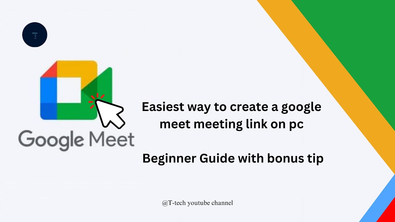 How to create a google meet meeting link - YouTube