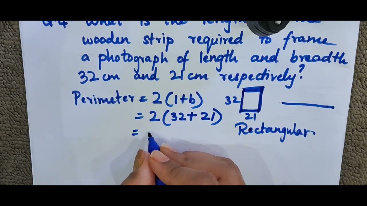 Class 6 Ex10.1 Q-2 What is the length of wooden strip required to frame ...