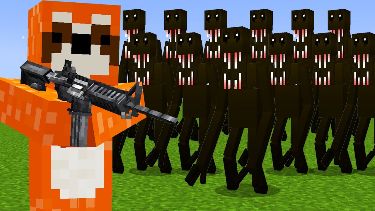 Guns VS Every Minecraft Horror Mod - YouTube