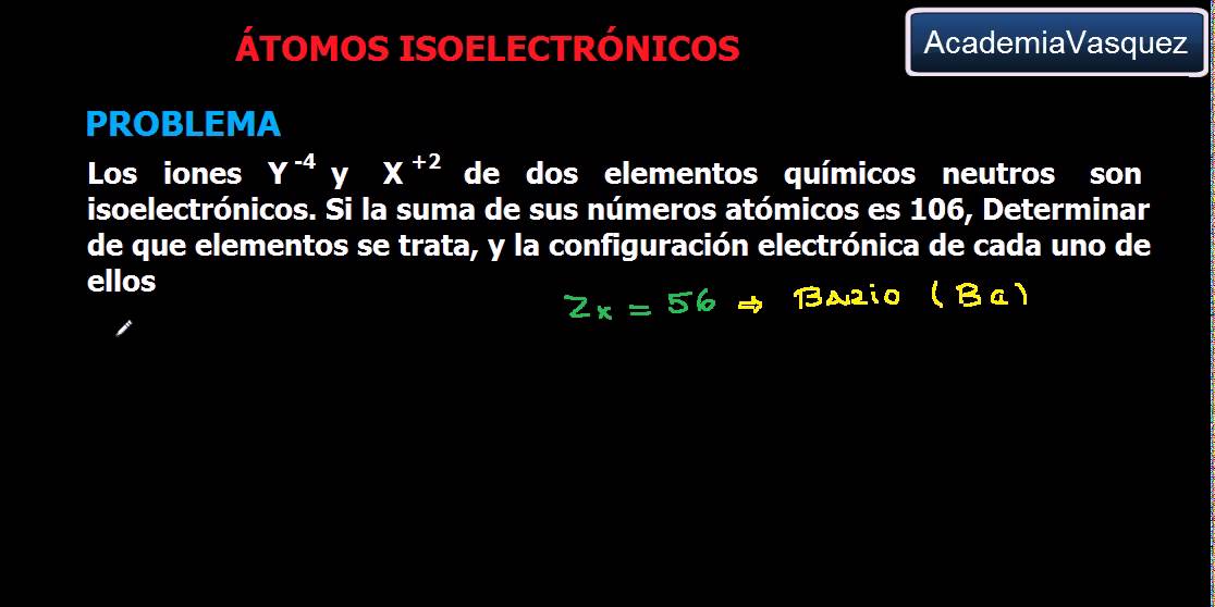 Átomos isoelectrónicos: Problema 5 - YouTube