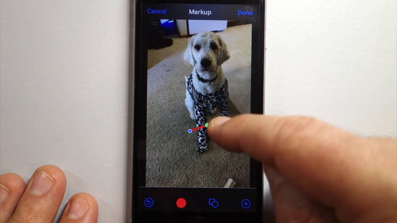 Drawing straight and curved lines using iPhone Markup tool - YouTube