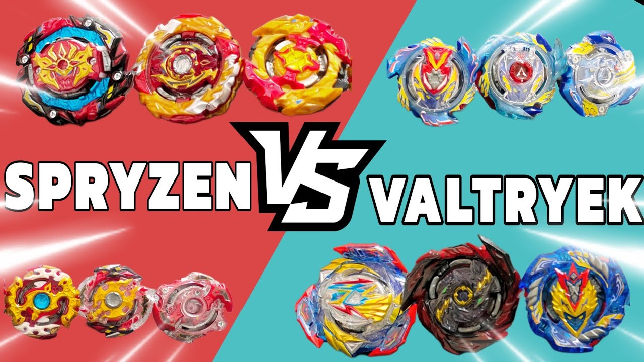 All Valtryek Vs All Spryzen Beyblade generation fight - YouTube
