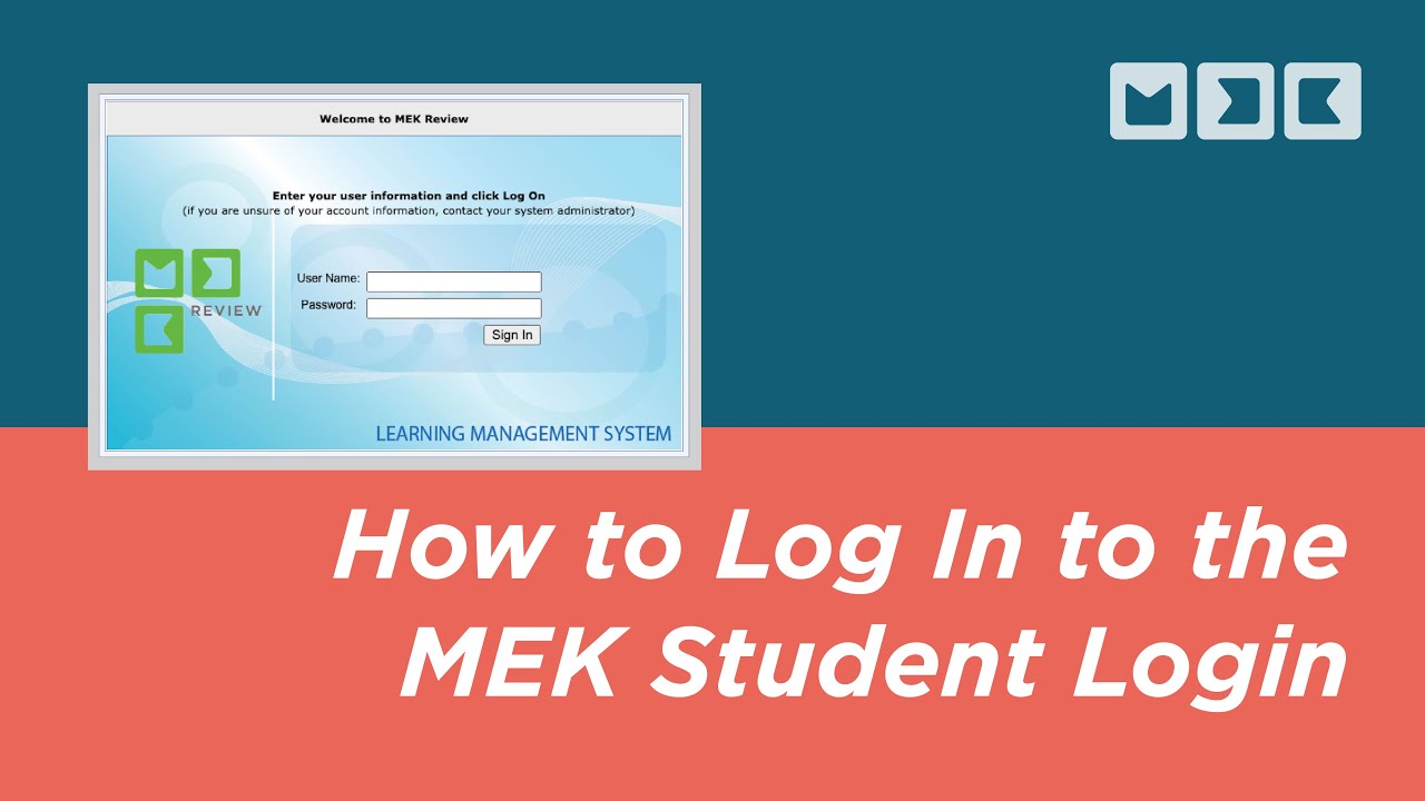 MEK Review | How to Log Into MEK Student Login - YouTube