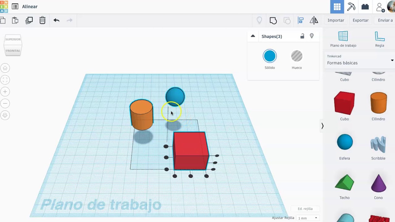Tutorial Tinkercad - Alinear - YouTube