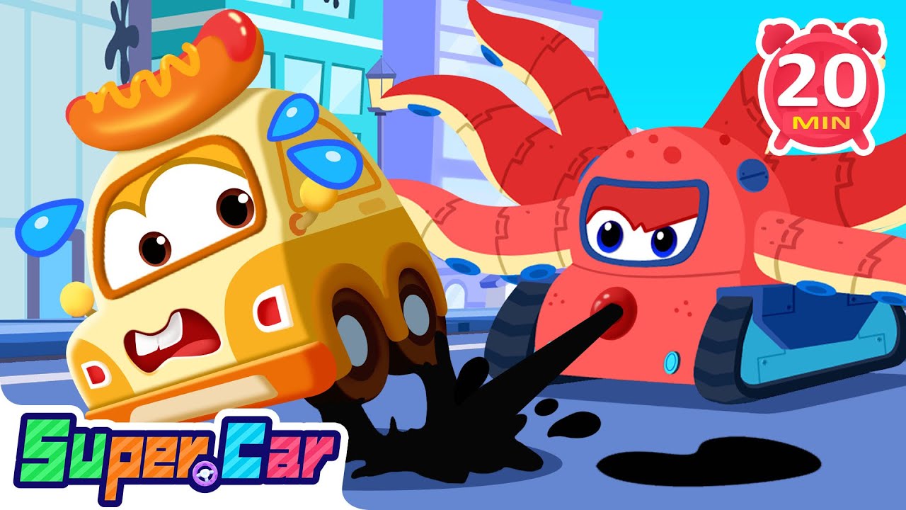 Attack of Octopus Car & More Super Car Cartoons | Kids Cartoons ...