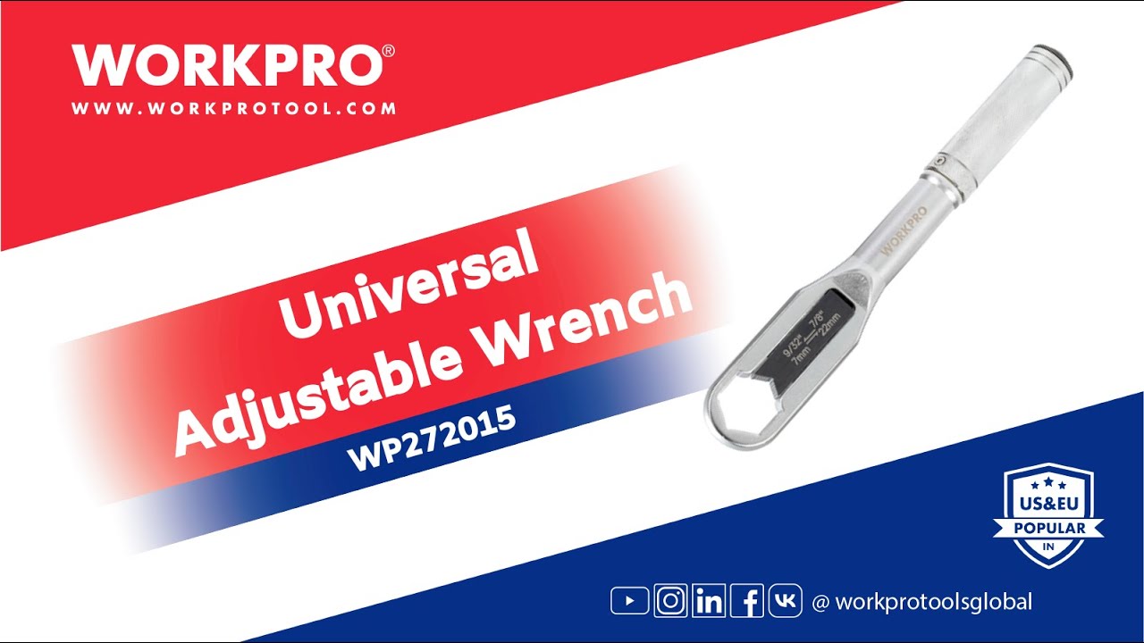 WORKPRO Universal Wrench | Adjustable Wrench Set | Universal Adjustable ...