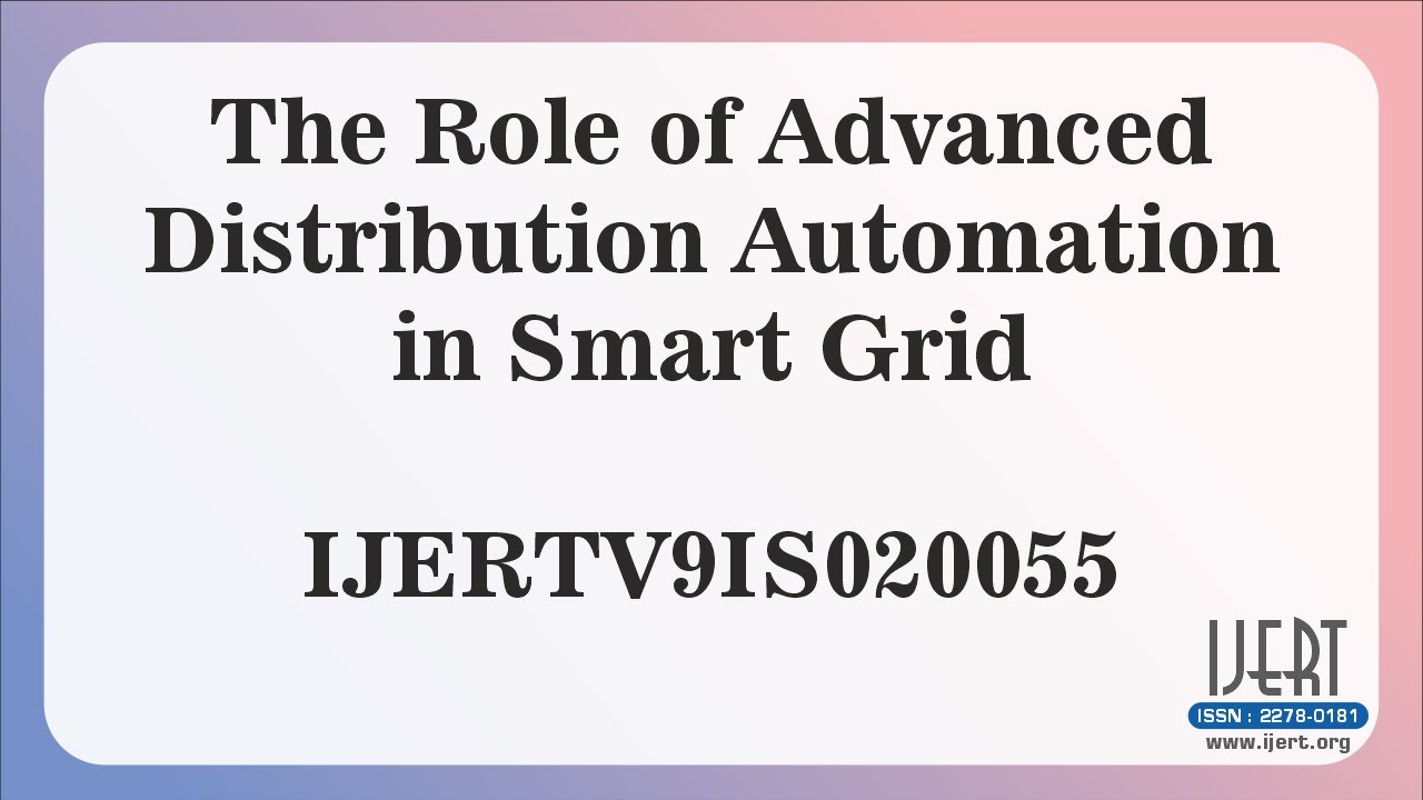 The Role of Advanced Distribution Automation in Smart Grid - YouTube