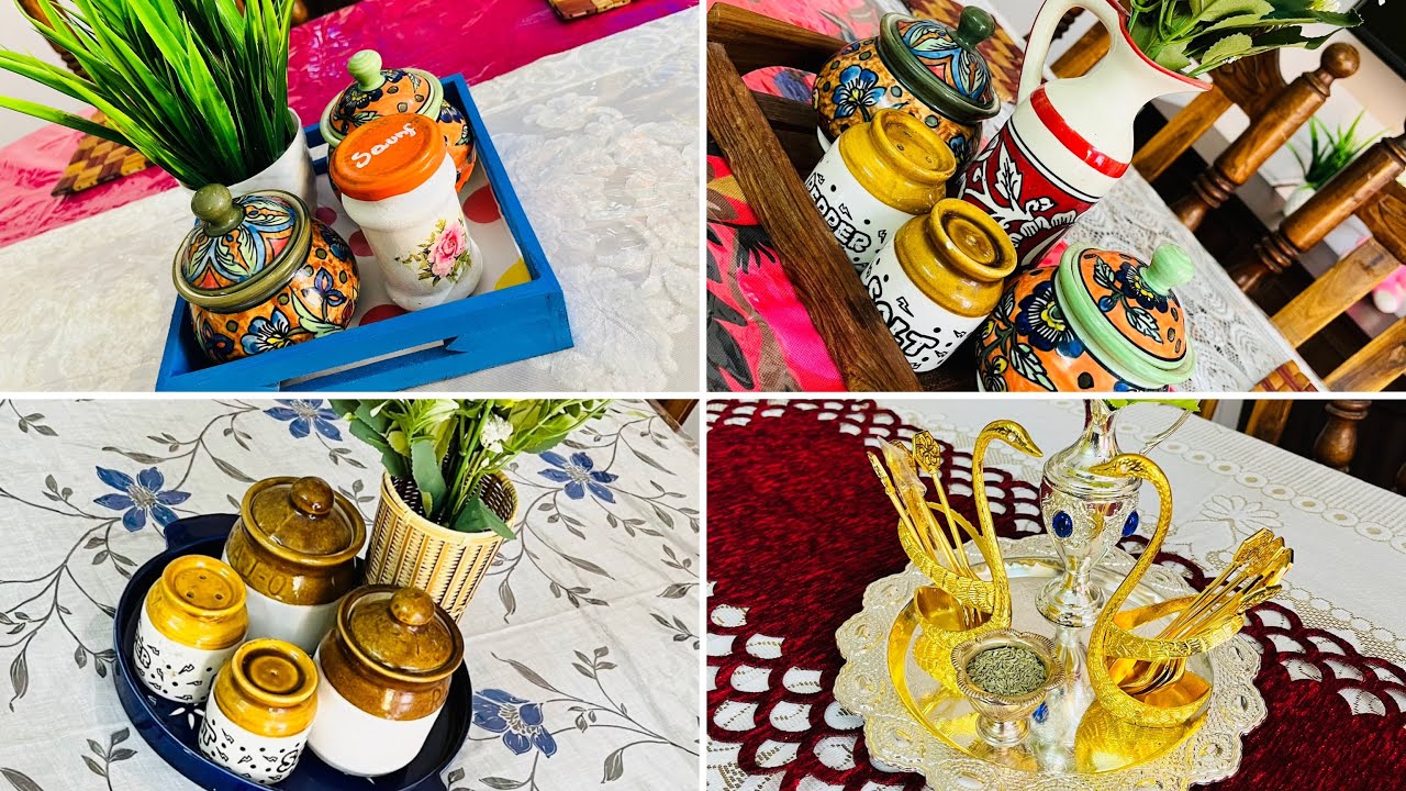 Small Dining Table Decor and Organisation in 4 different ways|dining ...