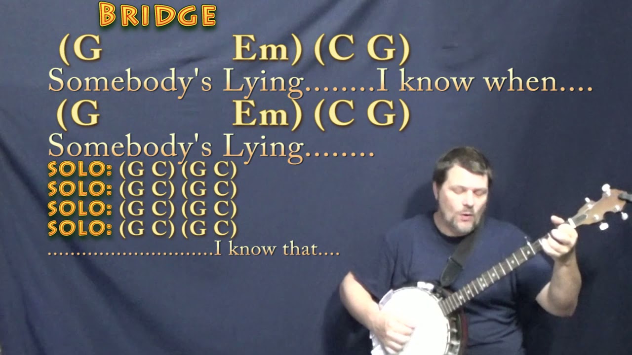 Somebody's Crying (Chris Isaak) Banjo Cover Lesson in G with Chords ...