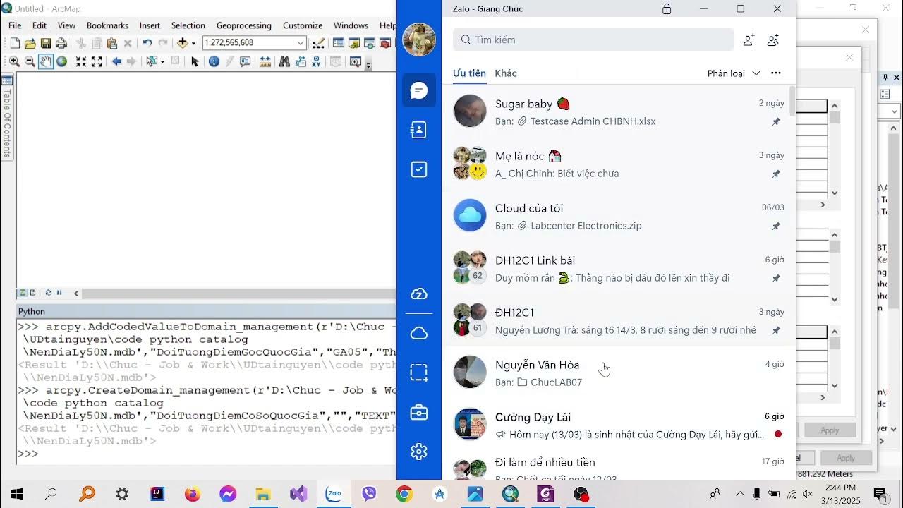 Dùng code Python tạo CSDl nền Địa Lý 50N theo TT20/2014-BTNMT trên arcmap - YouTube
