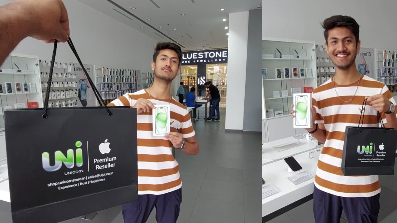 iPhone 15 plus ki shopping | Apple iPhone 15 plus unboxing - YouTube