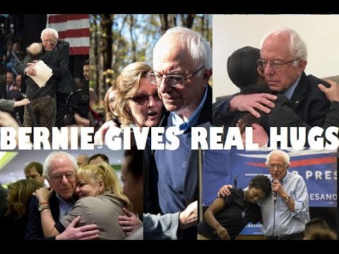 BERNIE SANDERS GIVES REAL HUGS!7/8/16 - YouTube