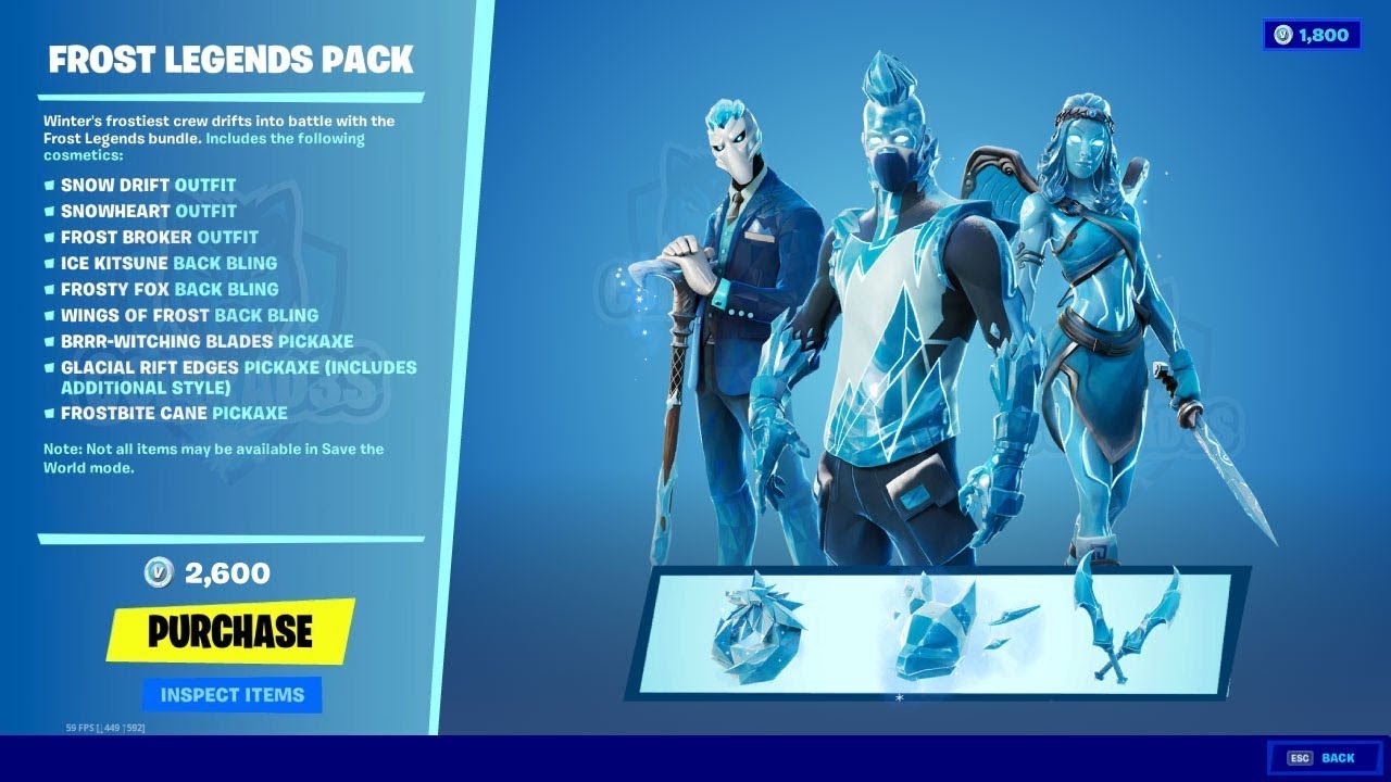 *NEW* Fortnite Frost Legend Bundle (Showcase) - YouTube