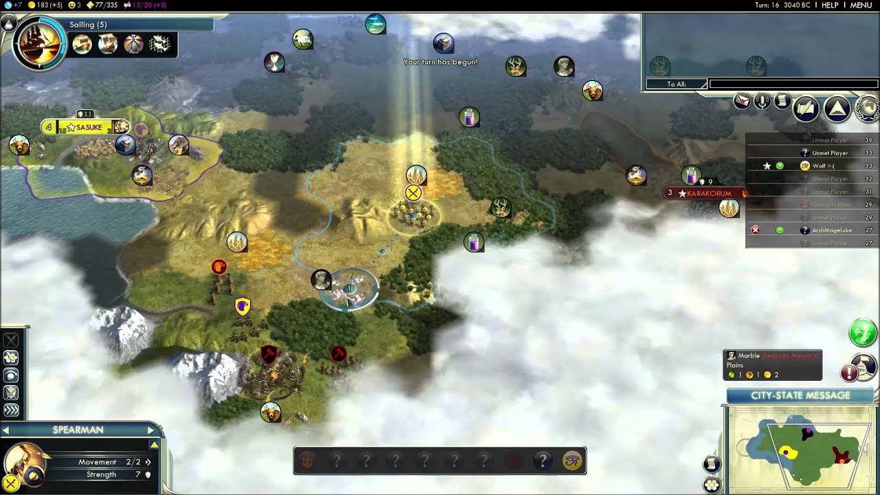 Civ 5 Gameplay Part 1 - Barbarians! [ROBCAM] - YouTube