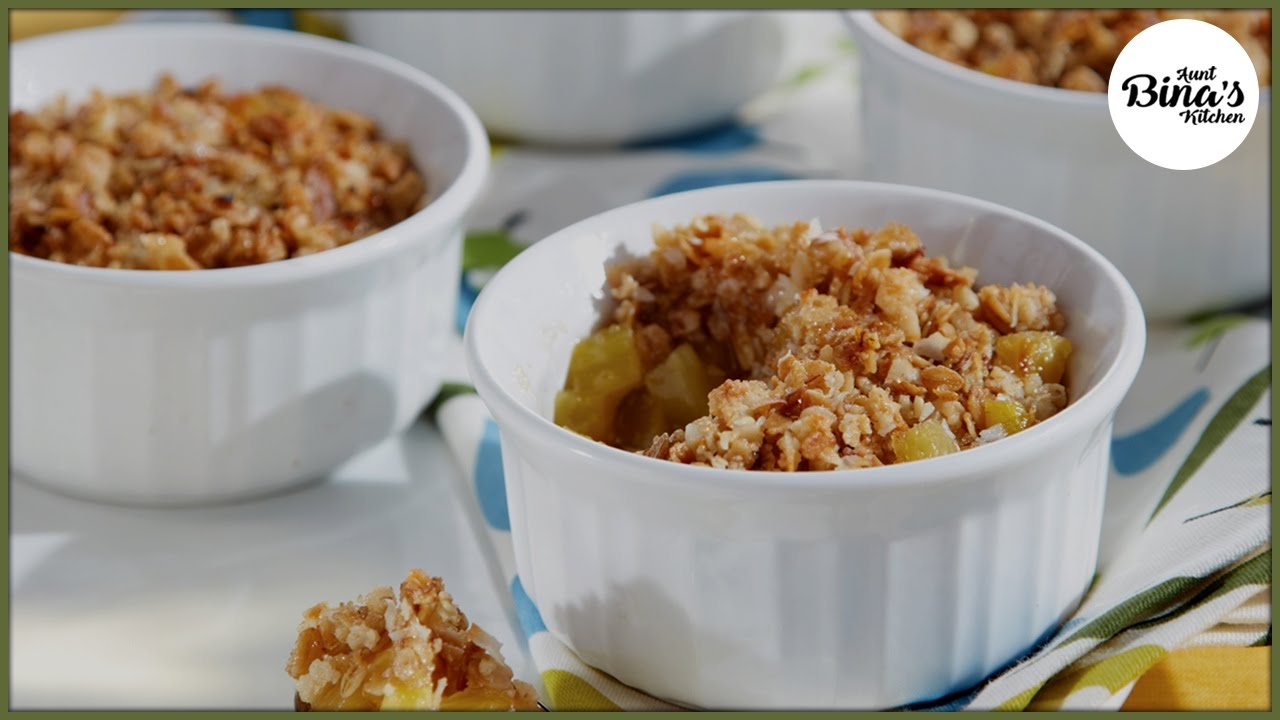 Pineapple Crumble Recipe by Aunt Bina's Kitchen - YouTube