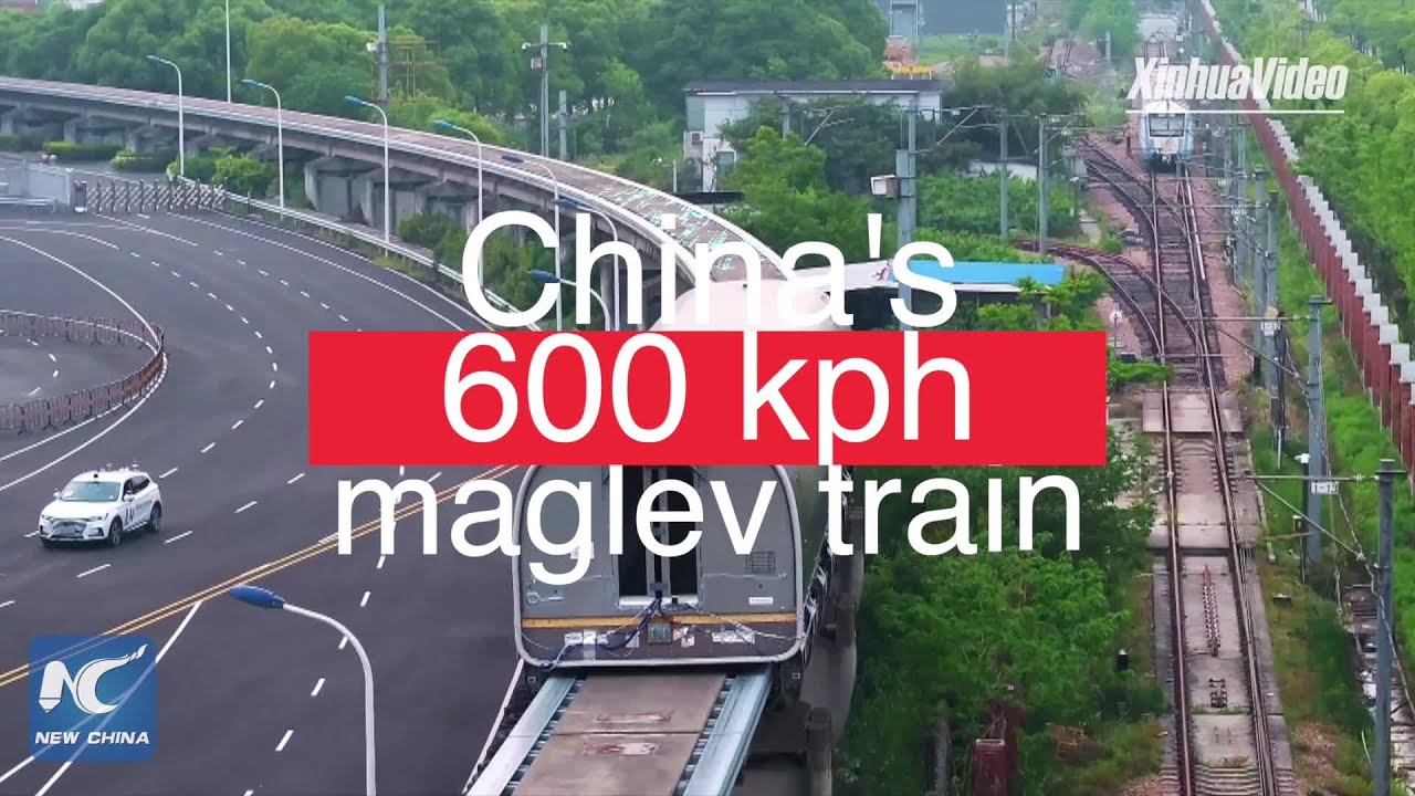 China's 600 kph maglev train conducts successful test run - YouTube