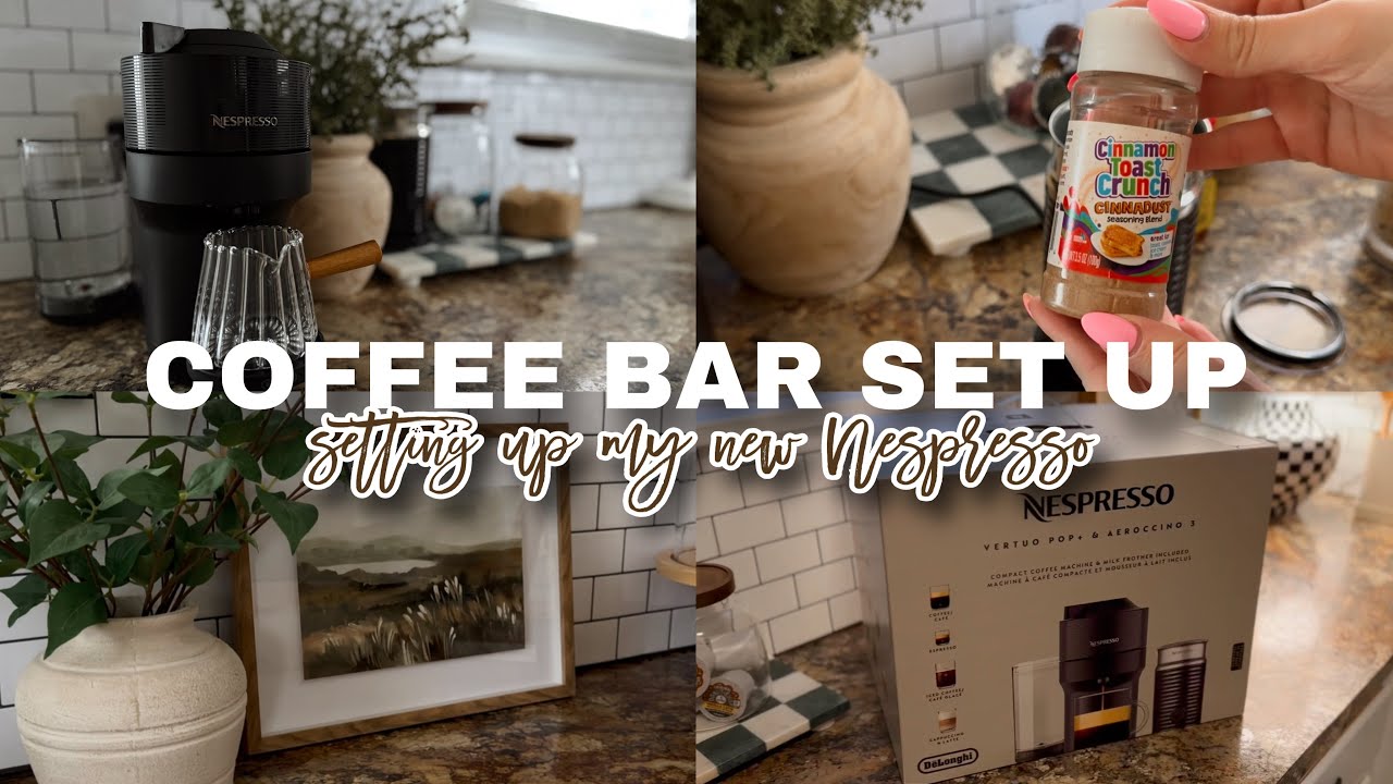 NEW! COFFEE BAR SET UP / KITCHEN COUNTER COFFEE BAR IDEAS FOR SMALL ...