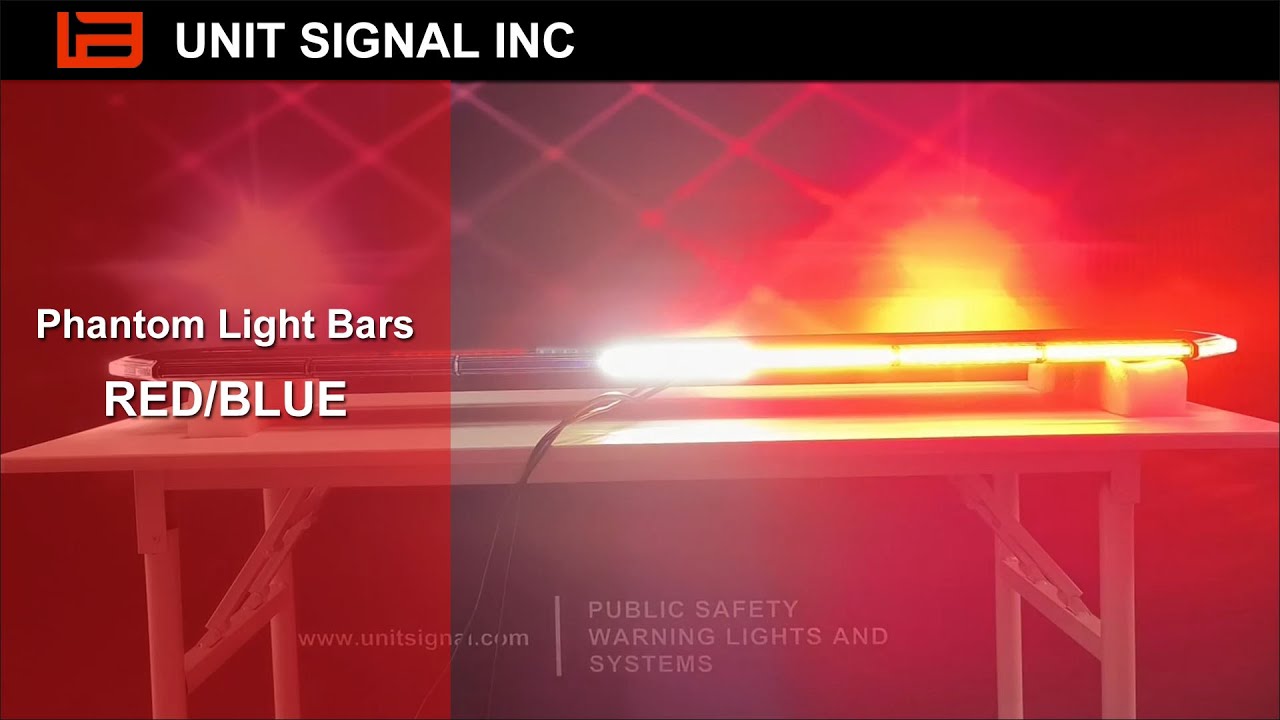 Phantom Red Blue Split Color Lightbar | Unit Signal - YouTube