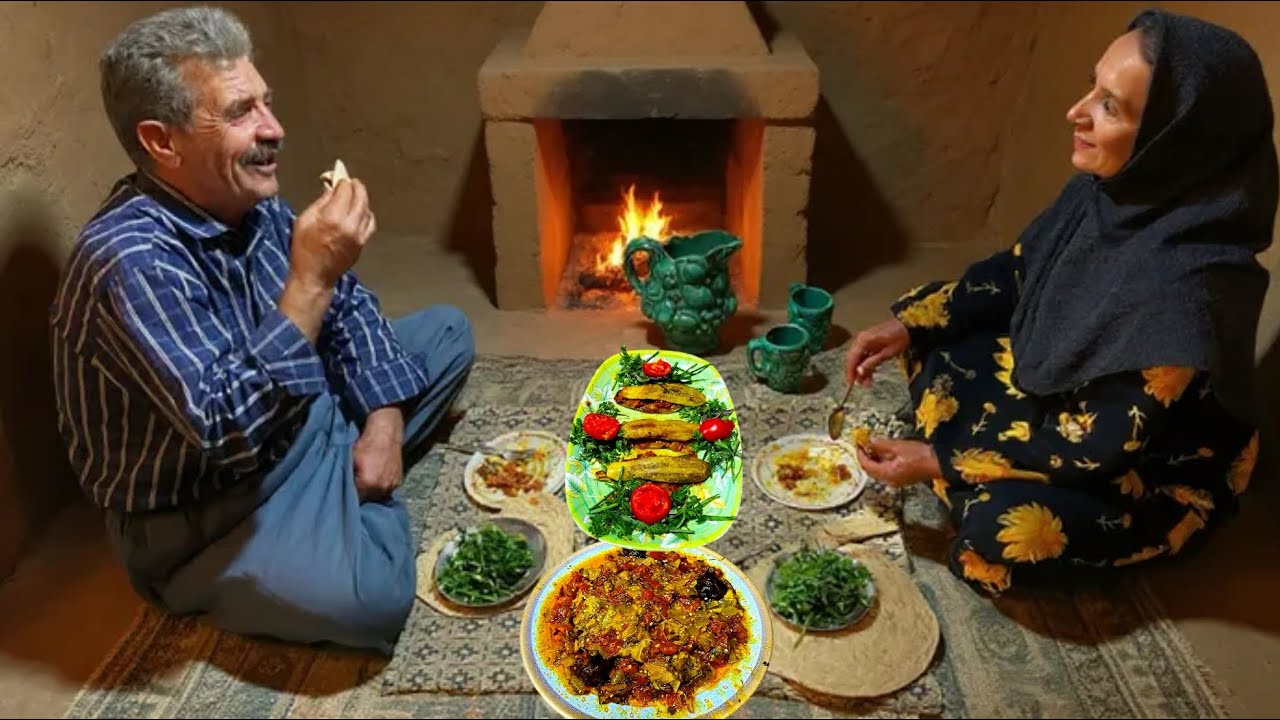 Traditional Cooking at Night: Baking Local Bread and Roasted Eggplants ...