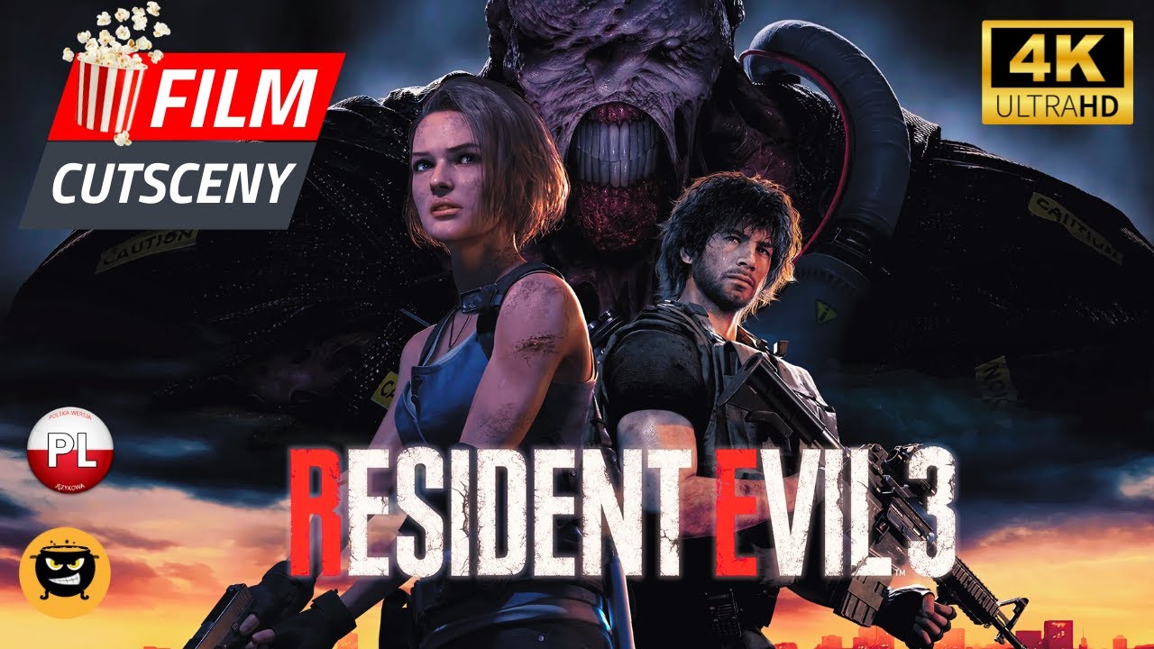 RESIDENT EVIL 3 REMAKE PL 🎬 Cały Film 🎬 Cutscenki 🎬 Filmowe Przerywniki ...