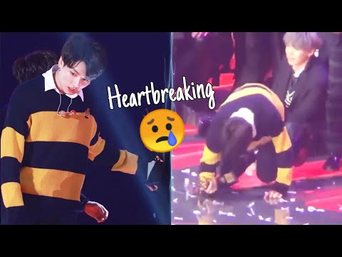 Jungkook Almost Collapsed 😢 tired & like seems in pain 190115
