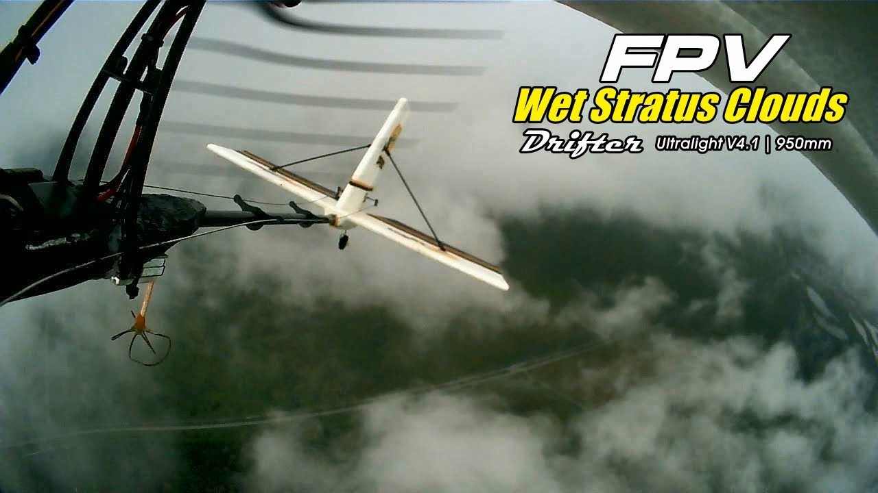 FPV Drifter Ultralight plane - Wet Stratus Clouds - YouTube