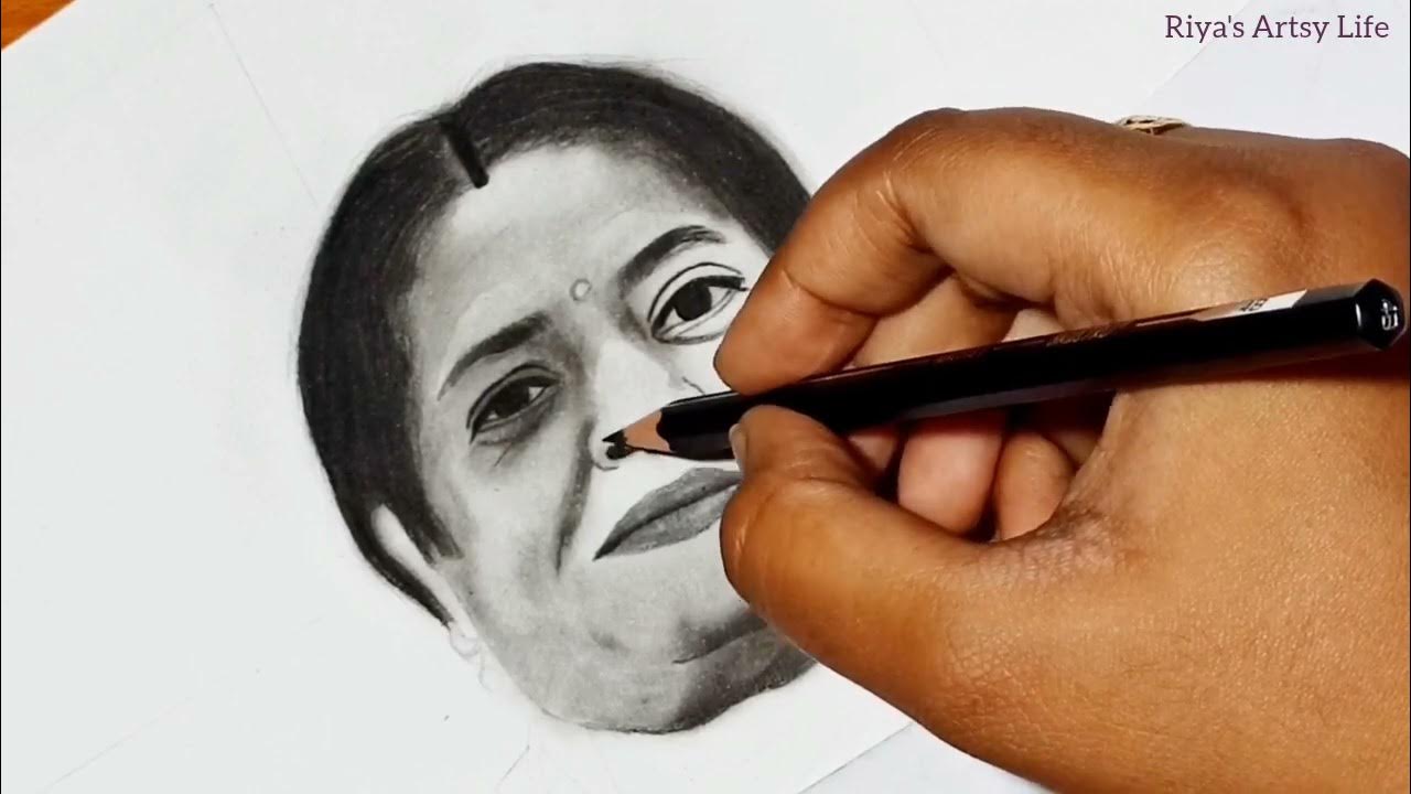 Realistic Portrait Drawing Tutorial (Real-time) Part-2 - YouTube