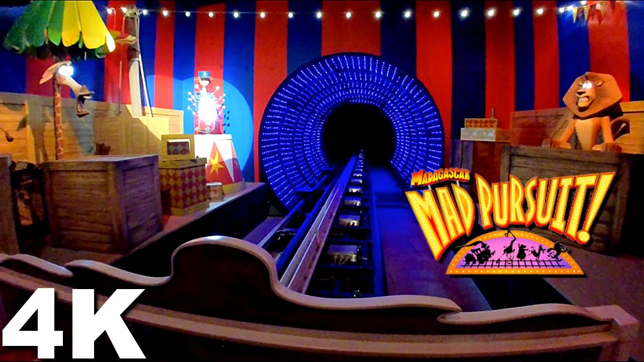Madagascar Mad Pursuit [On-Ride with Queue 4K POV] - Motiongate Dubai ...