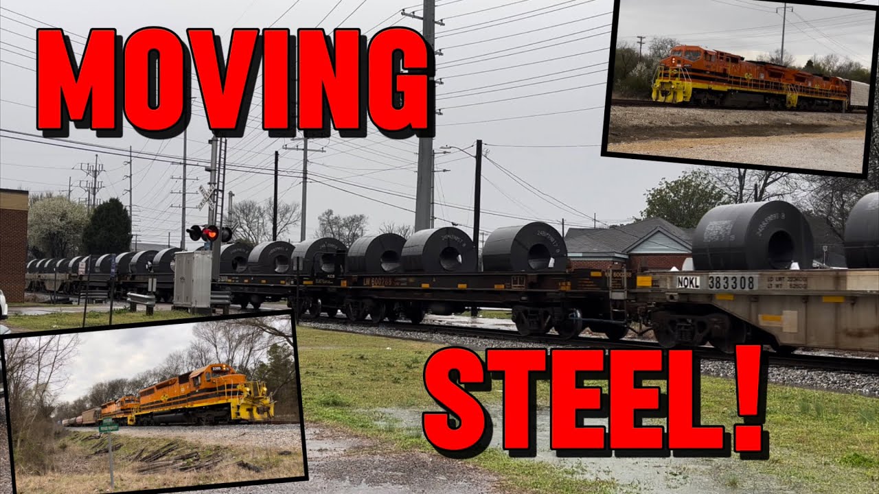 Trains moving steel! - YouTube