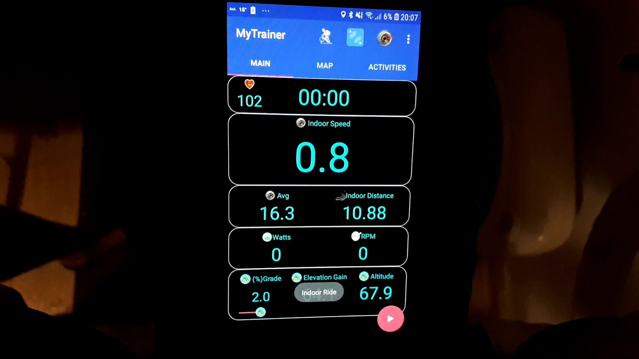 Indoor Ride : Virtual riding of any GPS route using iMax App - YouTube