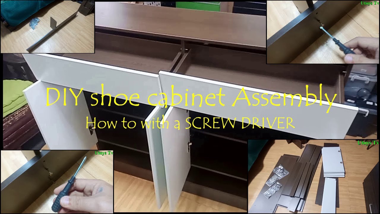 DIY project shoe cabinet How to assemble shoe rack/ multipurpose ...