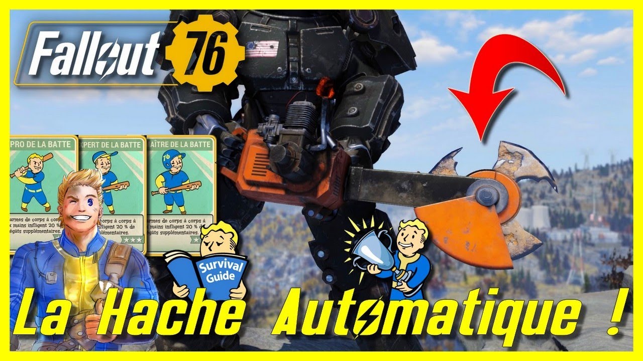 Fallout 76 [The Pitt] - PRÉSENTATION de la HACHE AUTOMATIQUE ! (Auto ...