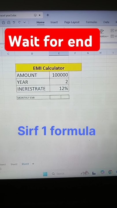 How to Calculate EMI in Excel (Step by Step) - YouTube