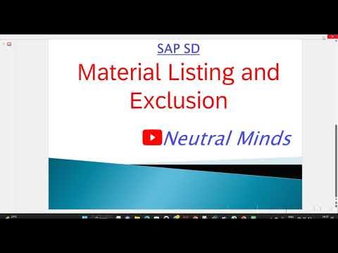 SAP SD : Material Listing and Exclusion process with configuration ...