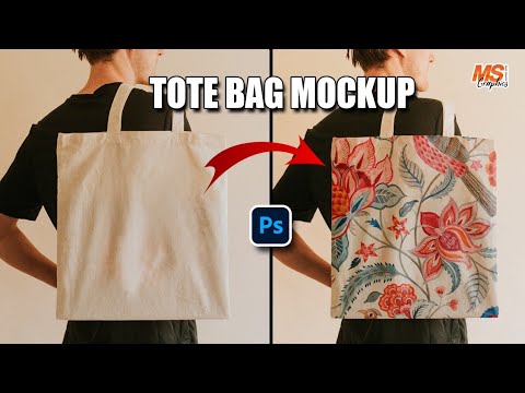 Tote bag mockup design in Photoshop || Photoshop tutorial || Ms ...