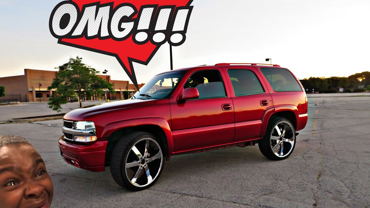 Milwaukee Custom Red Kandy Painted Tahoe on 26s - YouTube