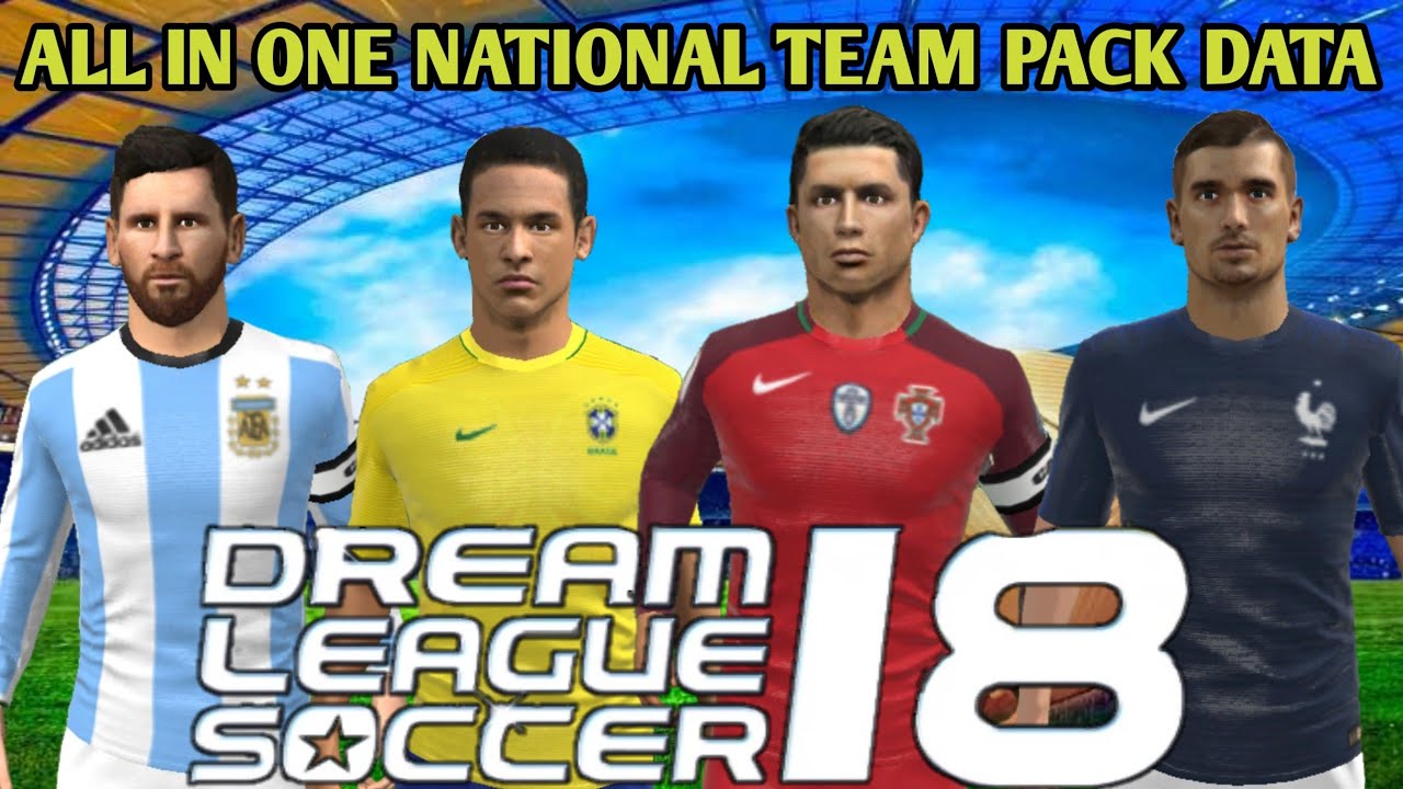 All In One Pack File || National Team Players Kits And Logo || For DLS ...