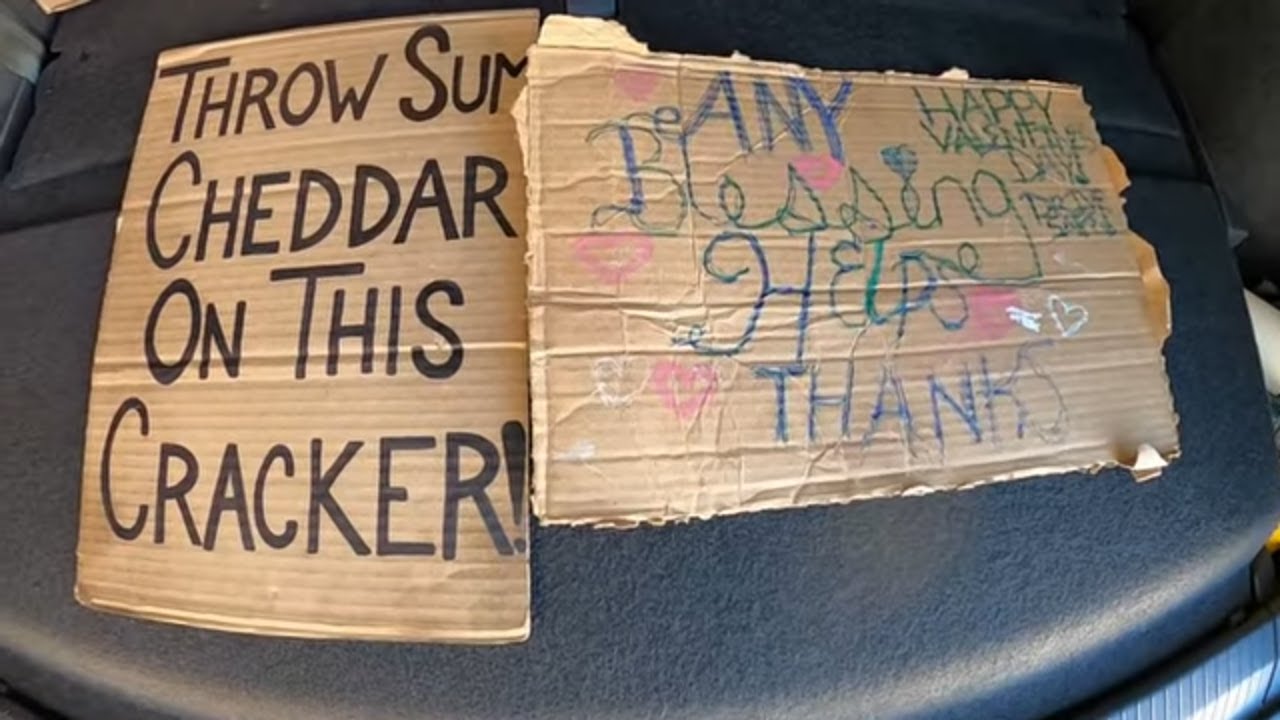 Homeless and Panhandling | Can I Buy your Sign (part 2) - YouTube