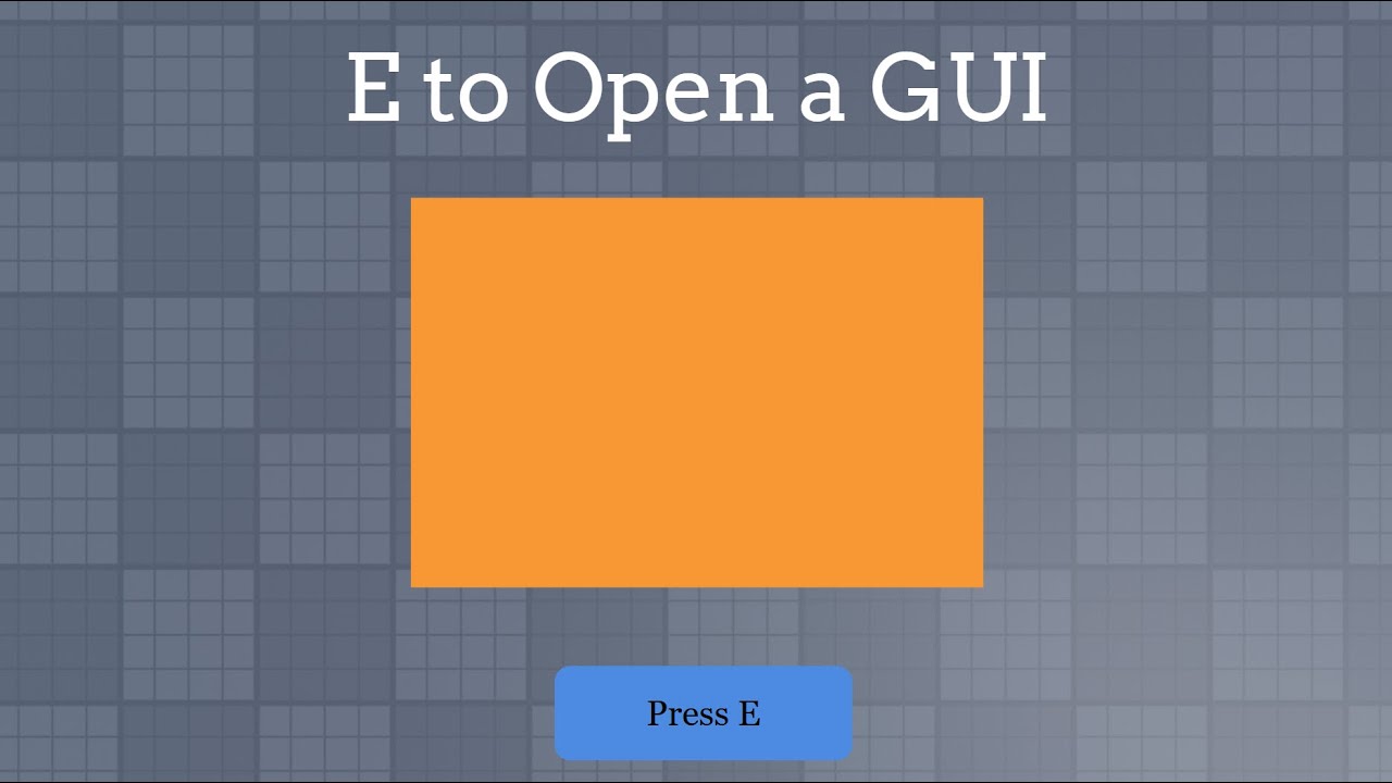 How to Make a Keybind GUI (E to Open a GUI) - Roblox Studio - YouTube