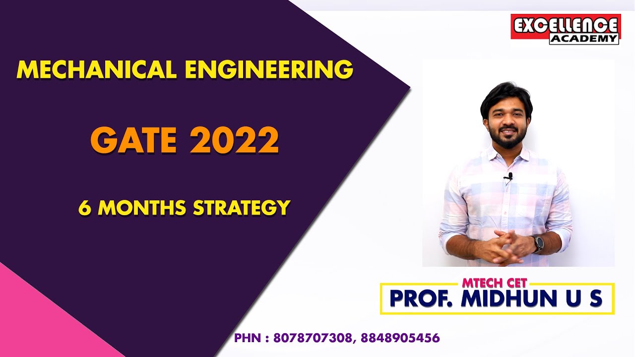 GATE 2022 | MECHANICAL ENGINEERING - SUCCESS STRATEGY |COMPETITIVE EXAM TRAINING EXCELLENCE ...