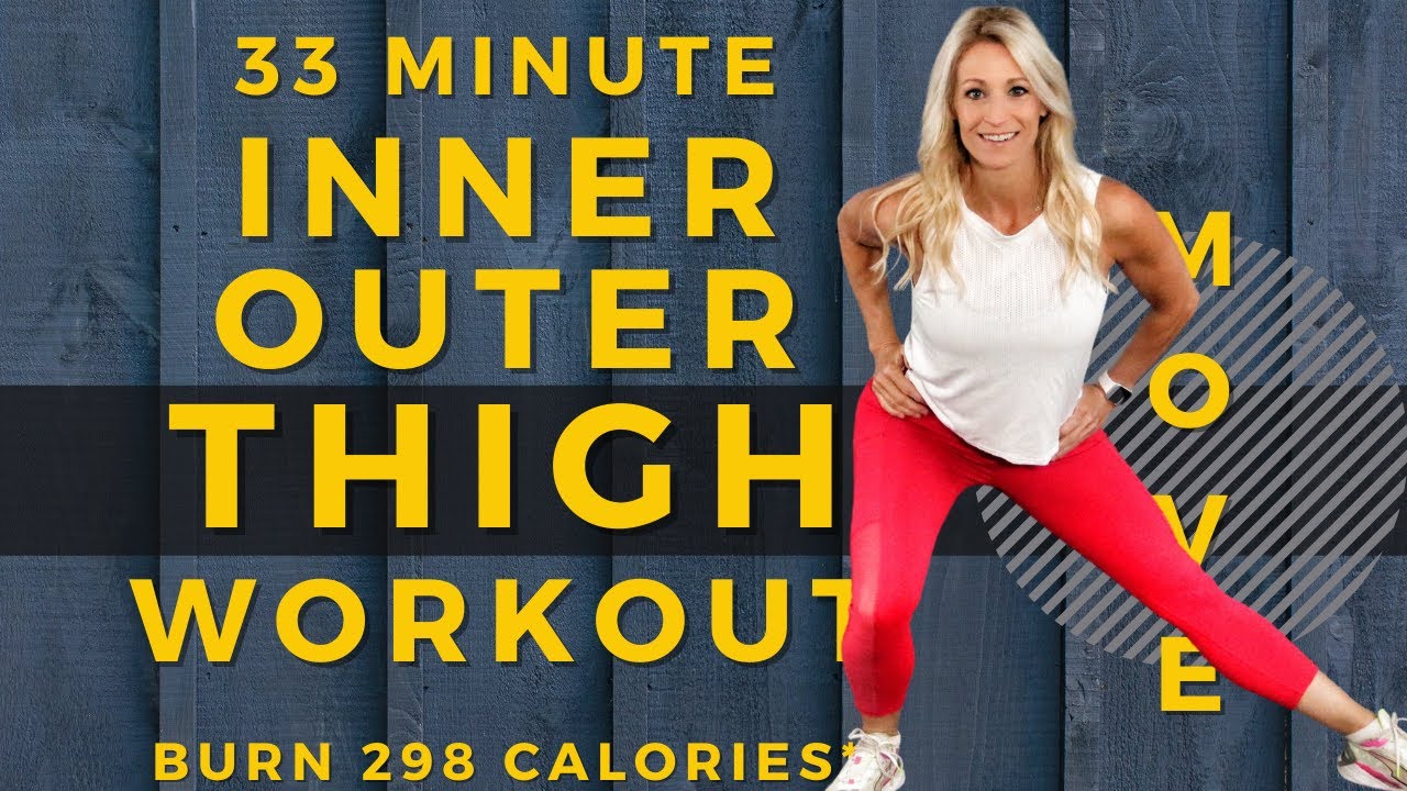 33 MINUTE INNER & OUTER THIGH WORKOUT | Leg Workout at Home - YouTube