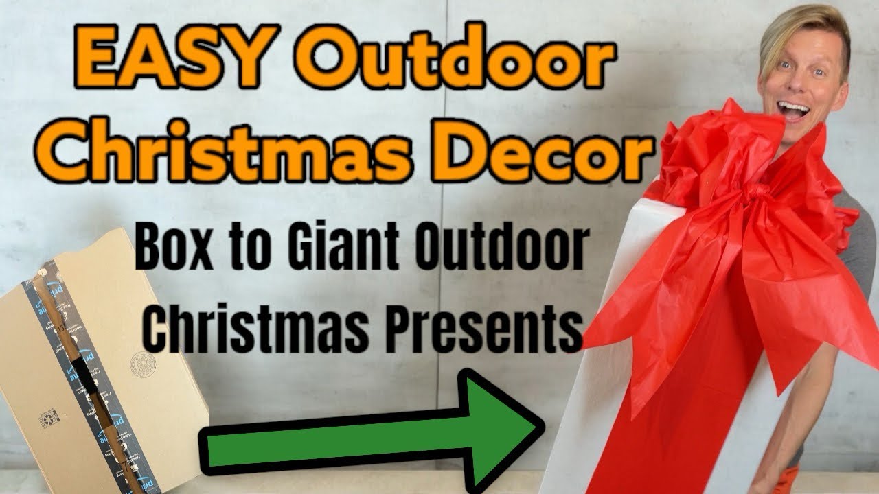 Giant Outdoor Christmas Presents DIY | Easy & Festive Porch Decor ...