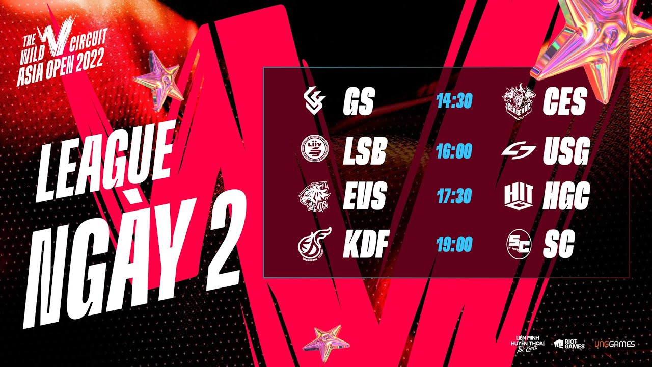 GS vs CES | LSB vs USG | EVS vs HGC | KDF vs SC - WCAO 2022 | VÒNG ...