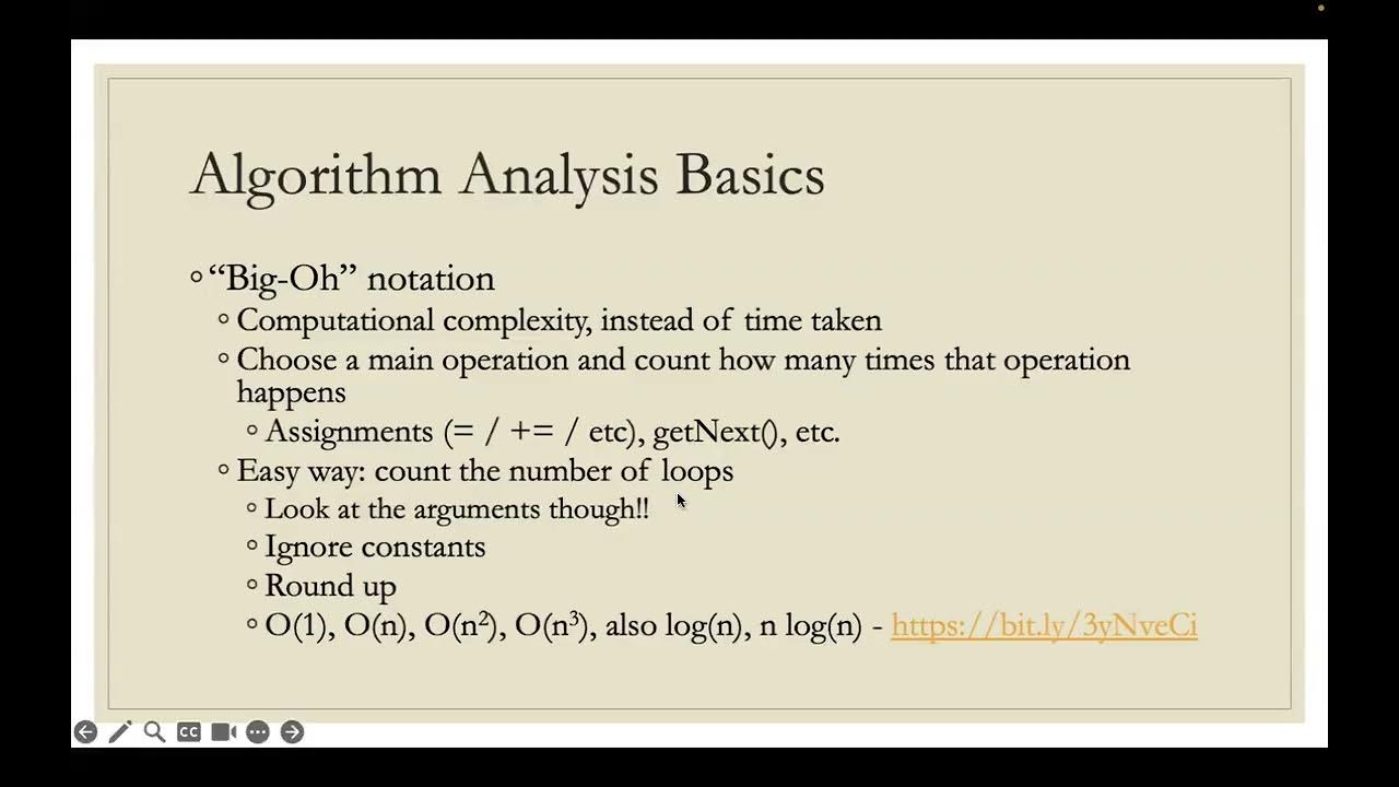 Algorithm Analysis - YouTube