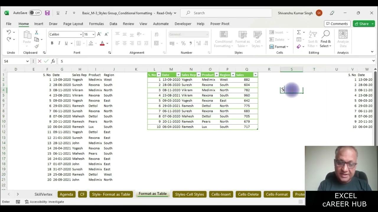 Basic Excel Formatting Table| Part - 2 | Series - 15 | @Microsoft #tutorial #excel - YouTube