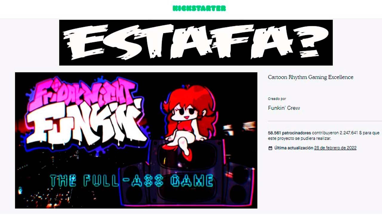 ¿El kickstarter de FNF es una estafa? - YouTube